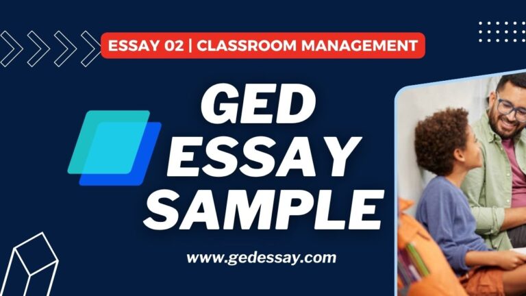 GED Essay Example: Classroom Management Topic